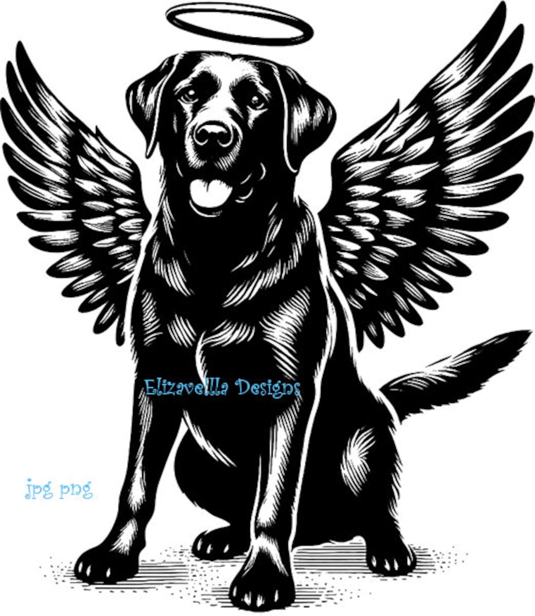Black Lab Angel Dog Png, Dog Clipart, Pet Memorial Labrador Retriever ...