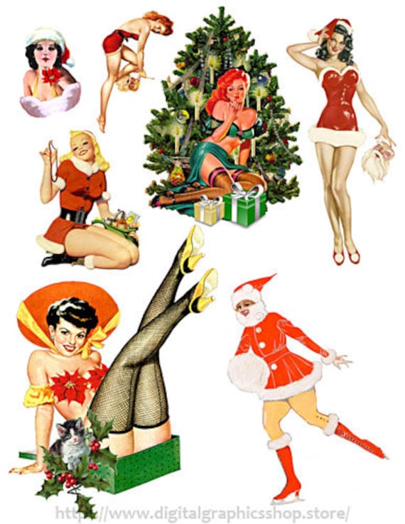 Vintage Christmas Pin Up