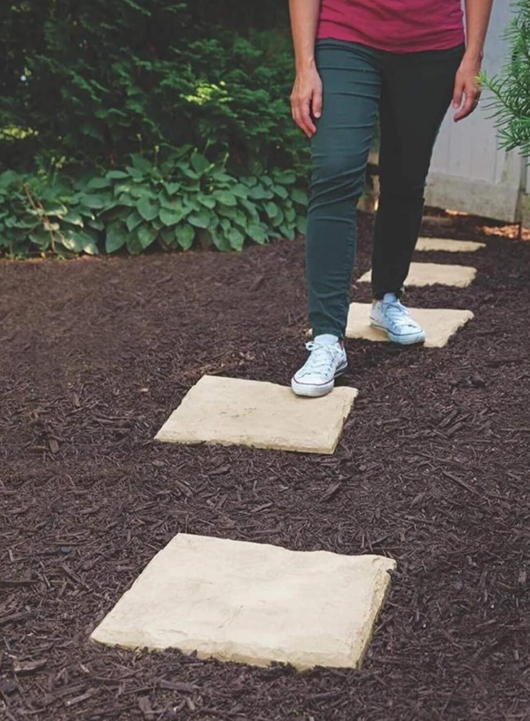 15.5" Decorative Stepping Stones That Stake Into the Ground UV ...