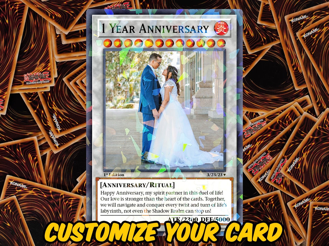 Custom Yu-gi-oh Wedding Card, Yugiohs Card Paper Anniversary Gift for ...