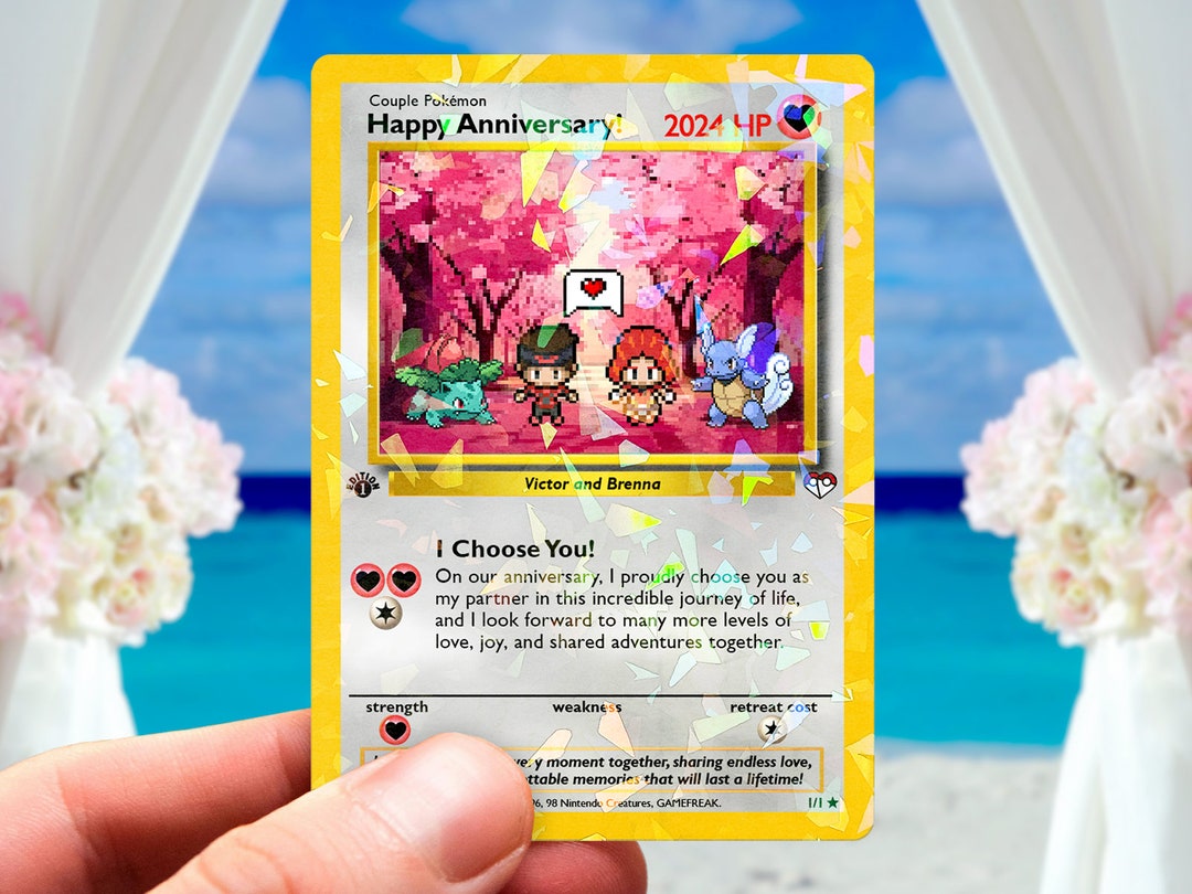 Pokemon Wedding Card, Custom Pokemon Engagment Card, Pokemone Wedding ...
