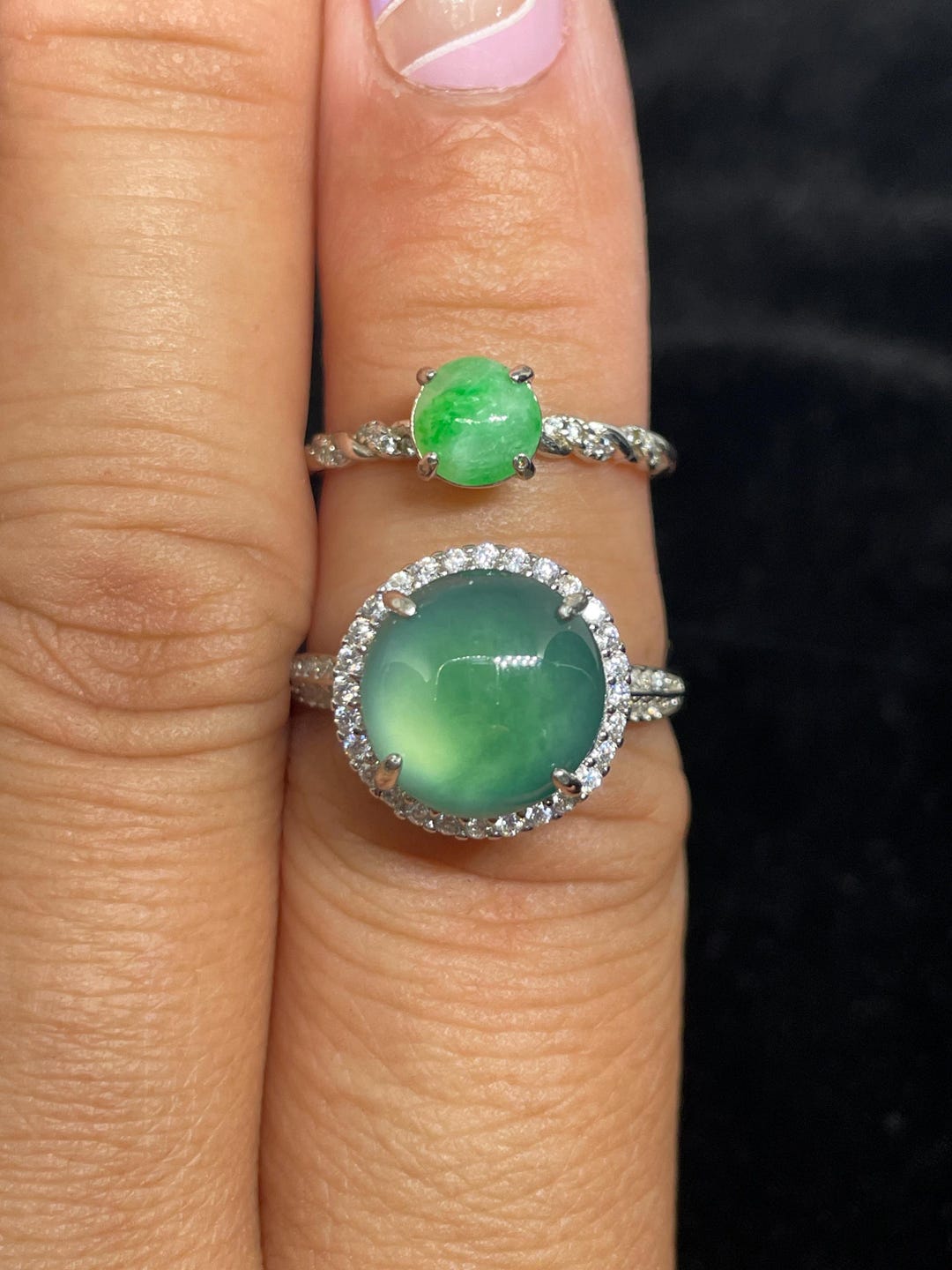 Certified Natural Grade A 5+ct Burma Icy Neon Green Flowing Flower ...