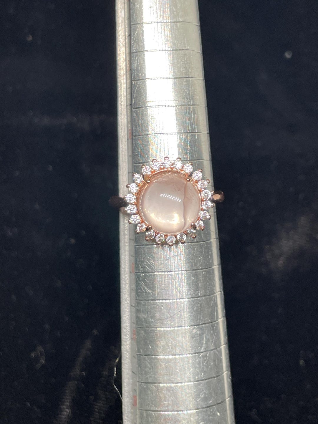 Certified Genuine Quartzite Jade Cabochon CZ Elegant Style Setting ...