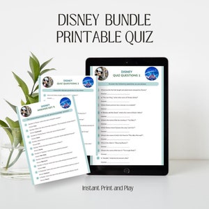 Printable Disney Quiz Bundle - Etsy