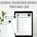 Printable General Knowledge Quiz Bundle - Etsy