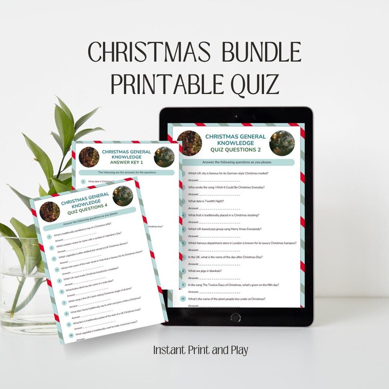 Printable Christmas General Knowledge Quiz Bundle - Etsy