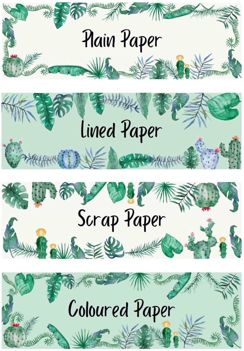 Cactus and Succulent Teacher Trolley Labels, 40 Drawer Rolling Cart ...