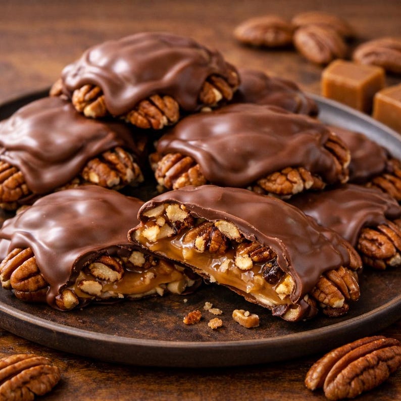 Gourmet Jumbo Chocolate Pecan Clusters (1 Jumbo 4 Ounce Cluster per ...