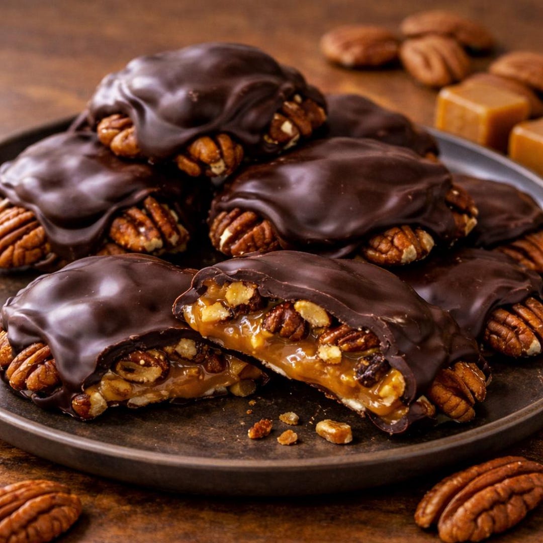 Gourmet Jumbo Chocolate Pecan Clusters (1 Jumbo 4 Ounce Cluster per ...