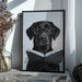 Labrador Reading Book Poster, Black & White Print, Dog Lover Photo Gift ...