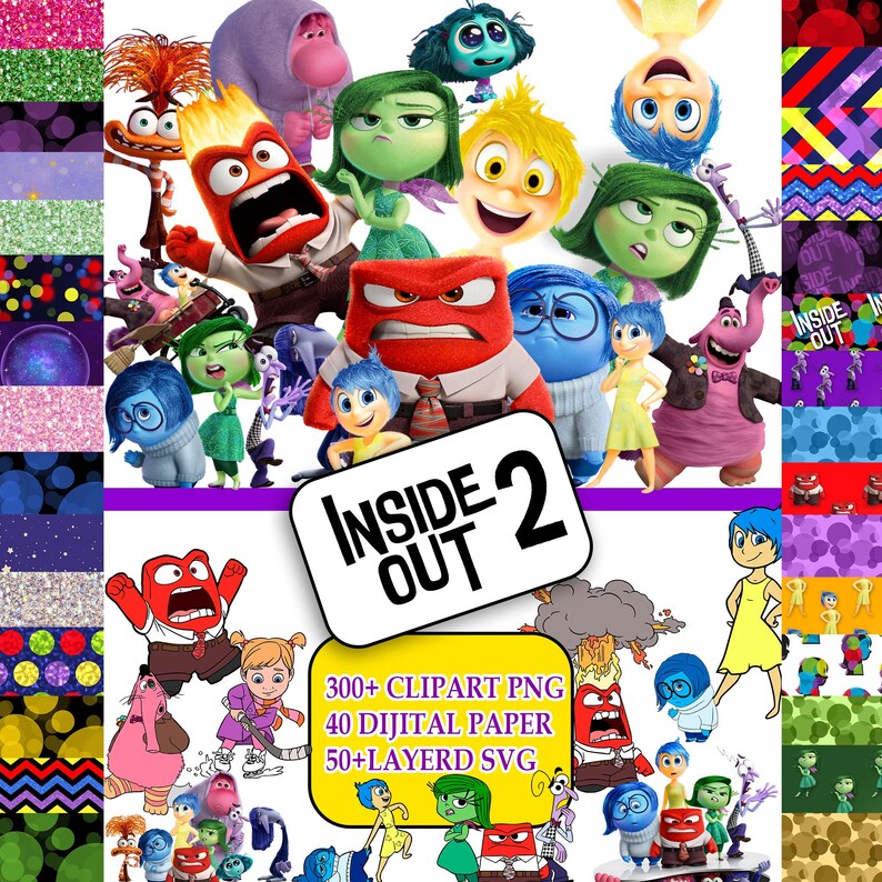 Inner Side Character Collection Bundle Sticker Png Pdf Svg Cricut Cut ...