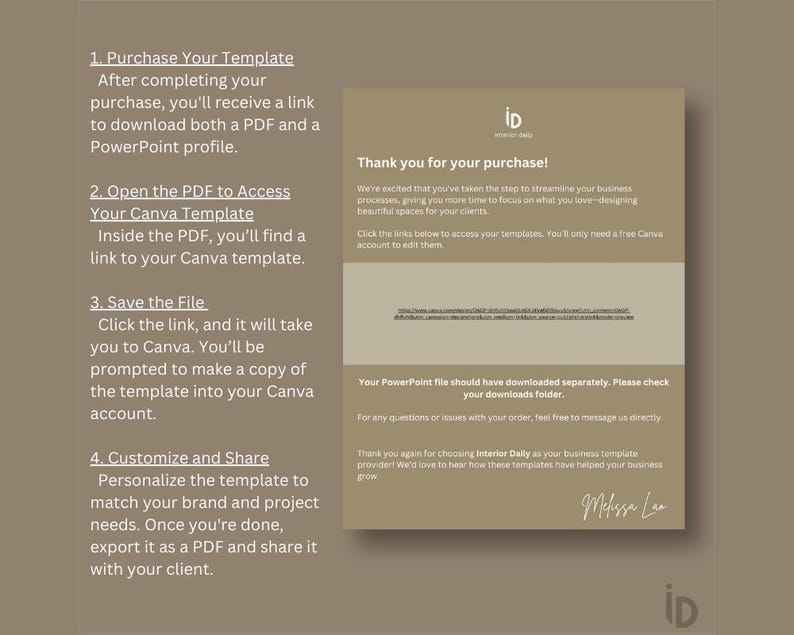 Interior Design Invoice & Acknowledgement Receipt - Etsy