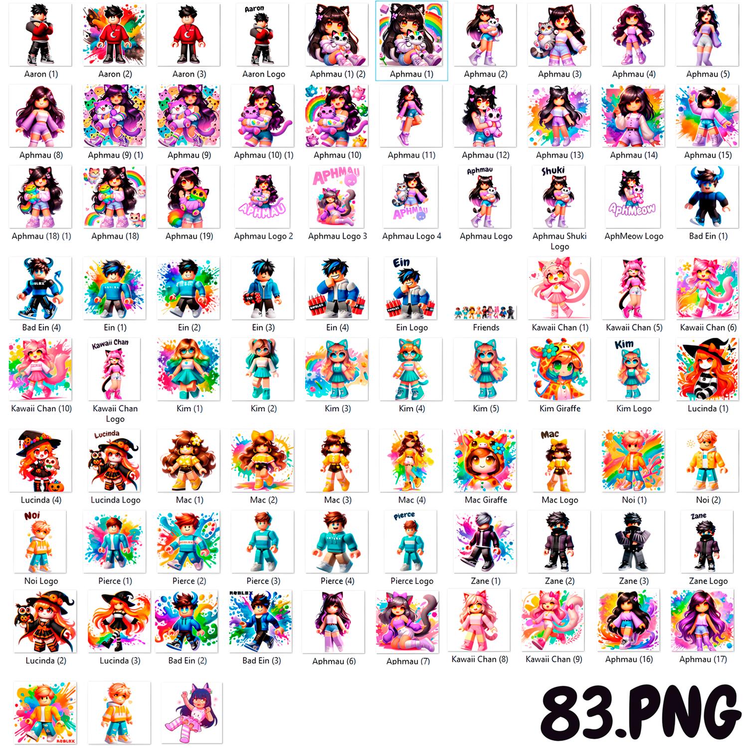 Aphmau Shuki, Roblox Cute PNG Images, Aaron, Ein, Kawaii Chan, Zane ...