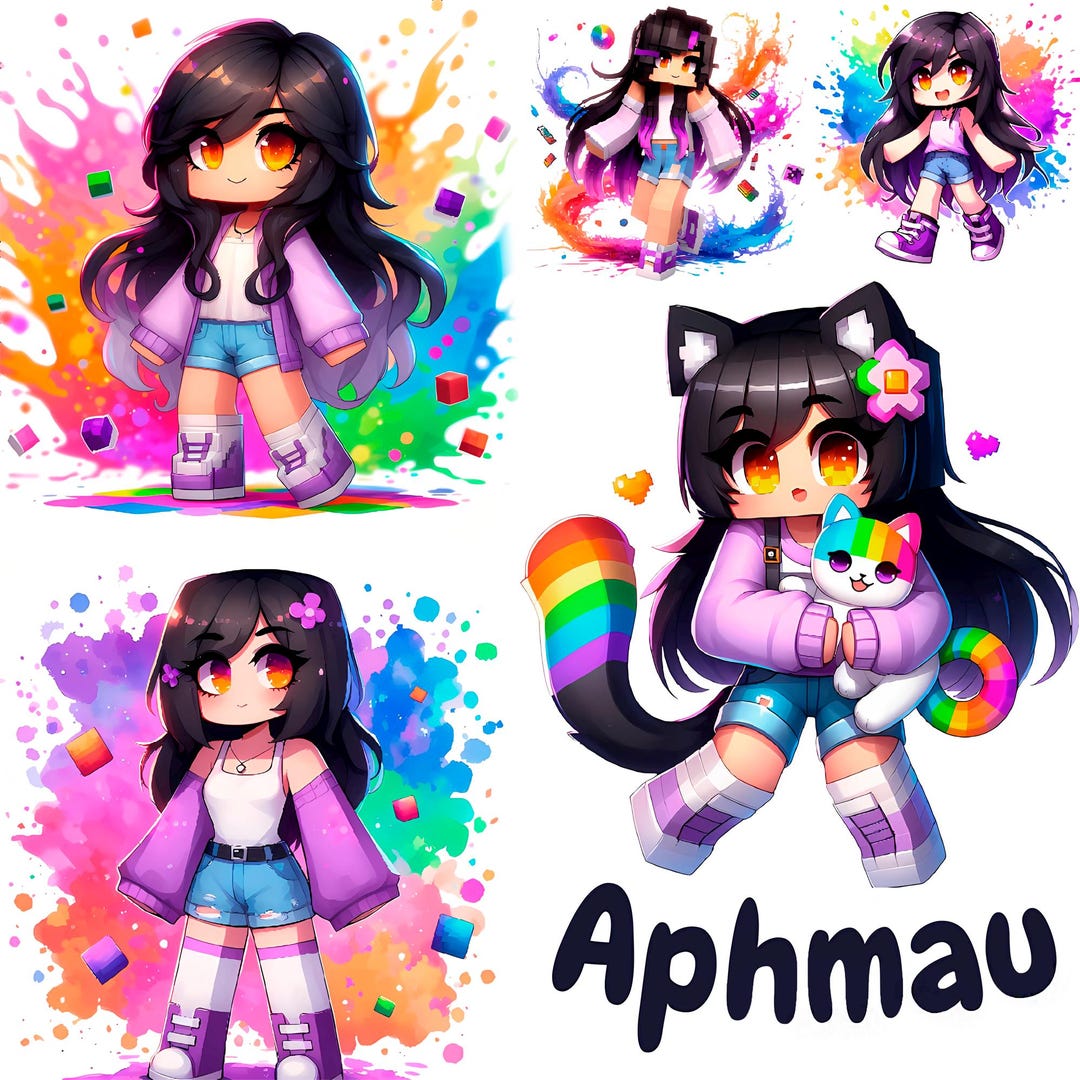 Minecraft Cute PNG Images, Aphmau, Aaron, Ein, Kawaii Chan, Zane, Michi ...