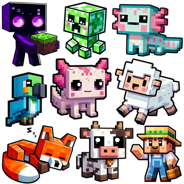 Mincraft stickers - Etsy México