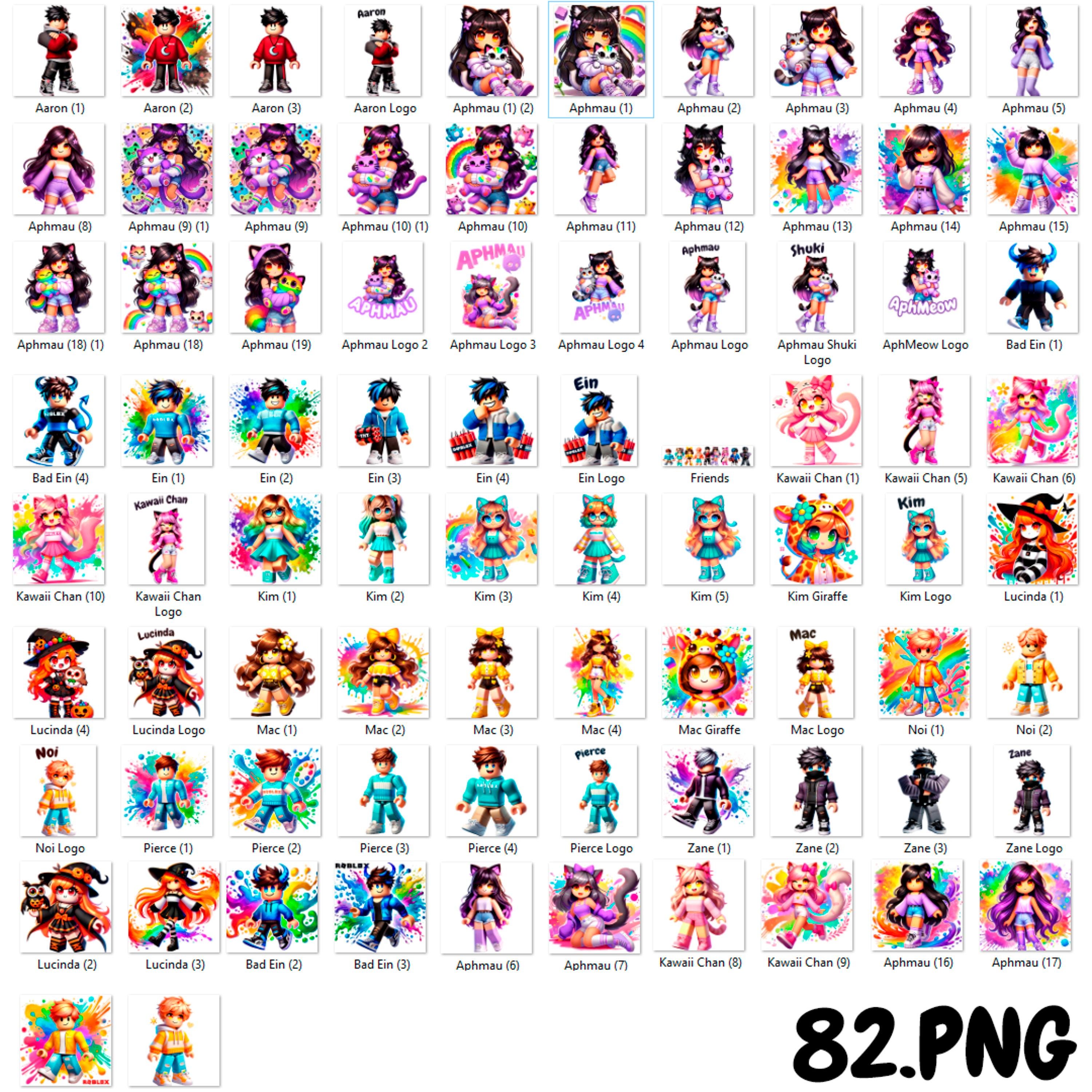 Aphmau Shuki, Roblox Cute PNG Images, Aaron, Ein, Kawaii Chan, Zane ...