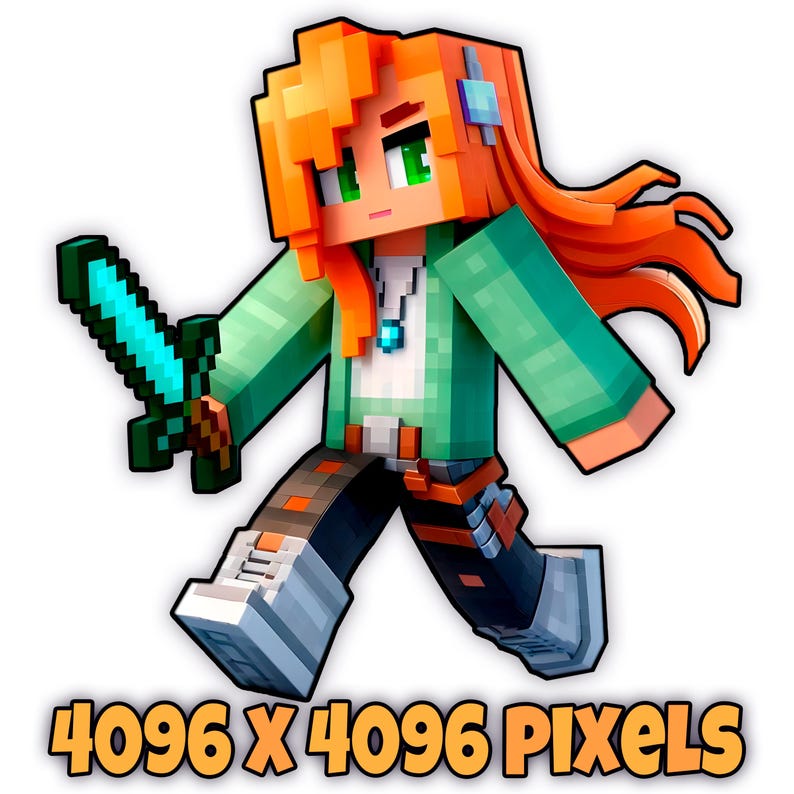 Minecraft Cute PNG Images, Steve, Alex, Axolotl, Creeper, Fox, Panda ...