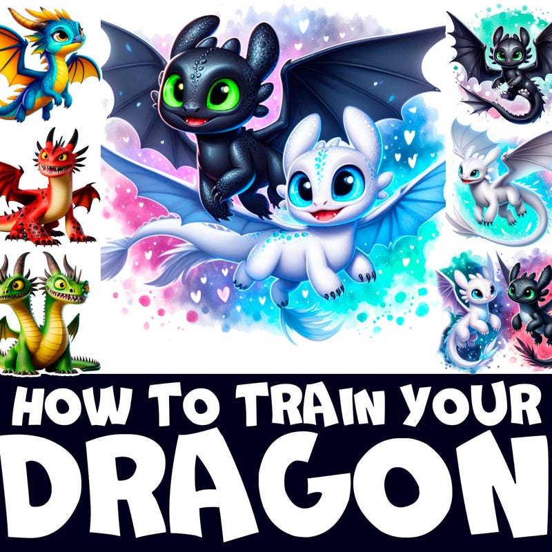 Toothless Dragon Clip Art - Etsy