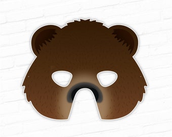 Brown bear mask | Etsy