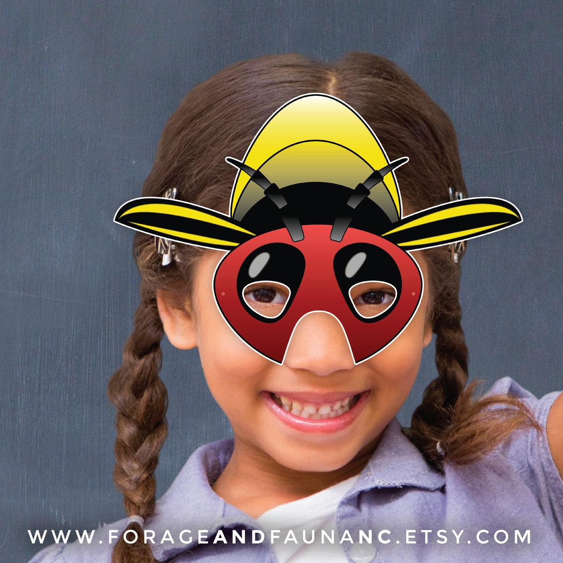 FireFly Printable Insect Mask Lightning Bug Costume for Kids | Etsy