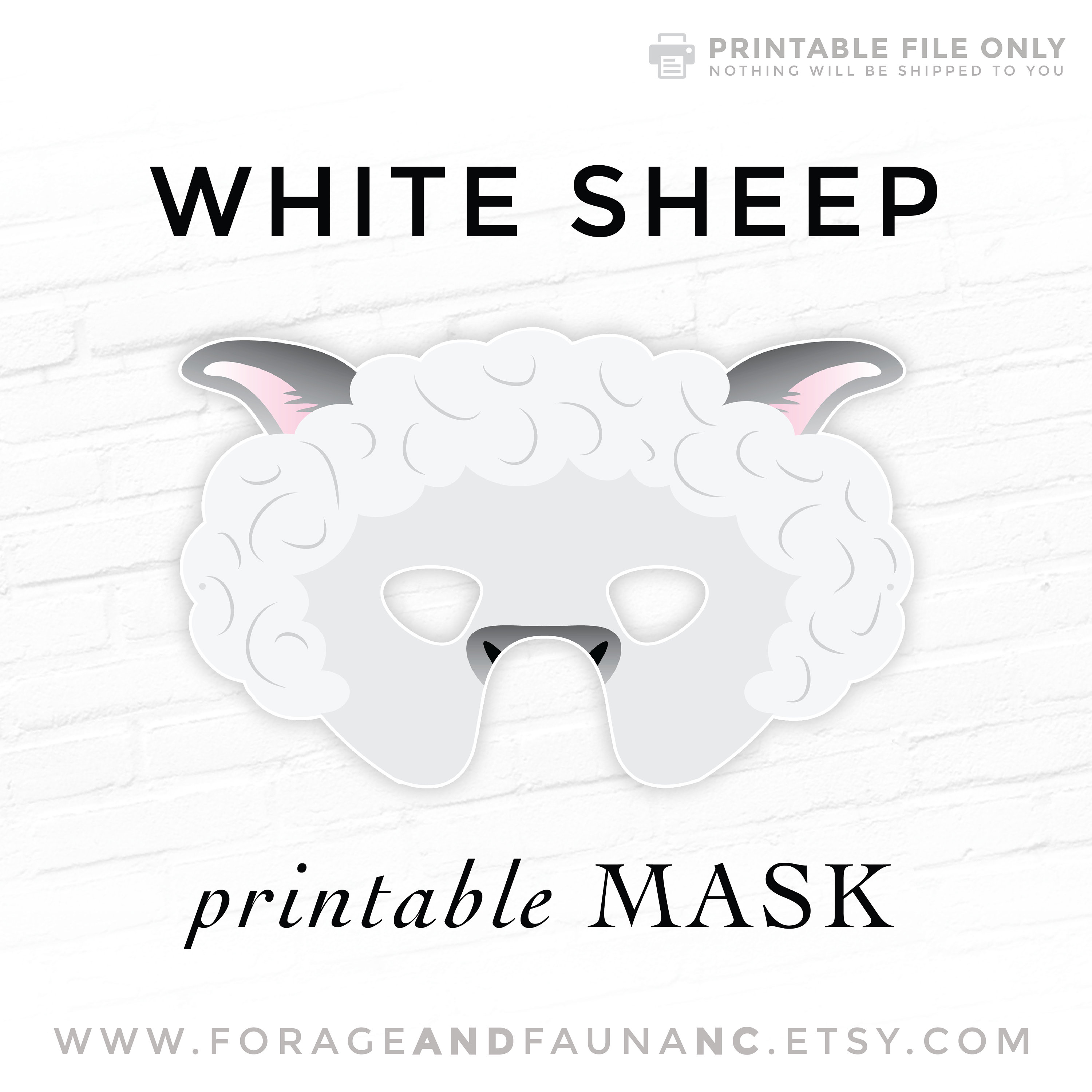 Printable Sheep Mask