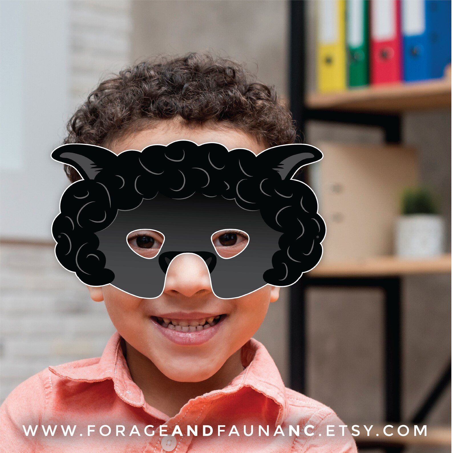 Black Sheep Printable Mask Living Nativity Easter Printable Lamb Black ...