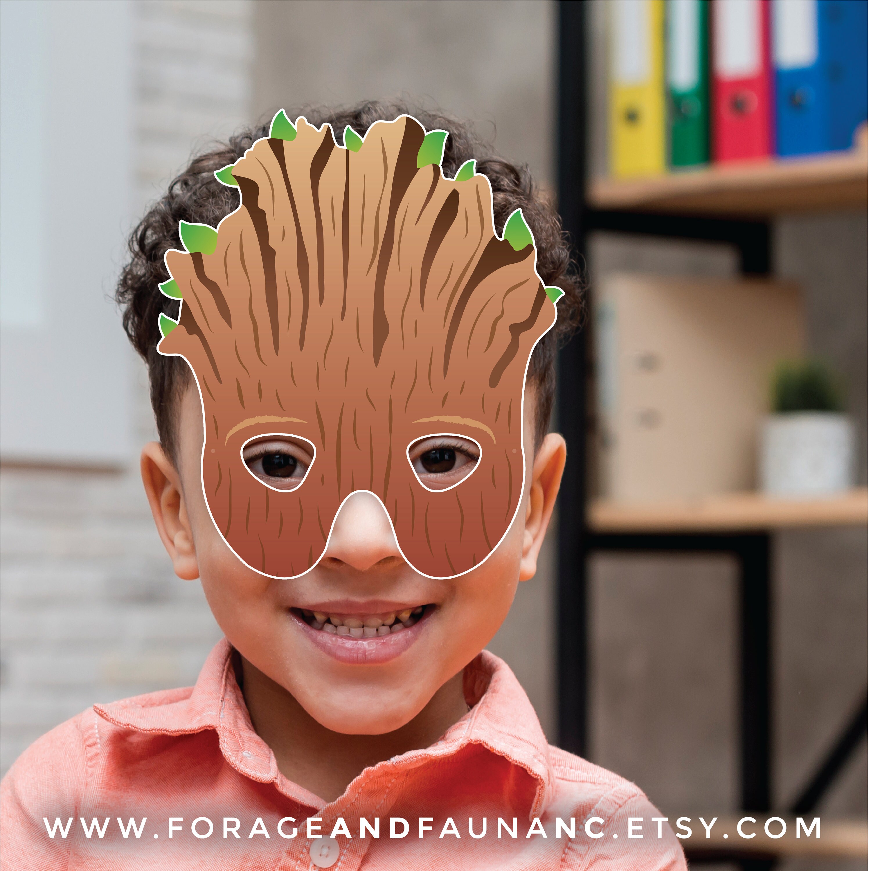 Tree Printable Mask Halloween Mask Printable Party Mask Groot | Etsy