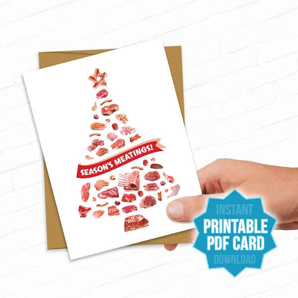 Printable Unique Holiday Cards Creative Christmas Cards Food Christmas ...