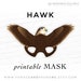 Printable Hawk Mask Halloween Party Printable Falcon Mask Bird | Etsy