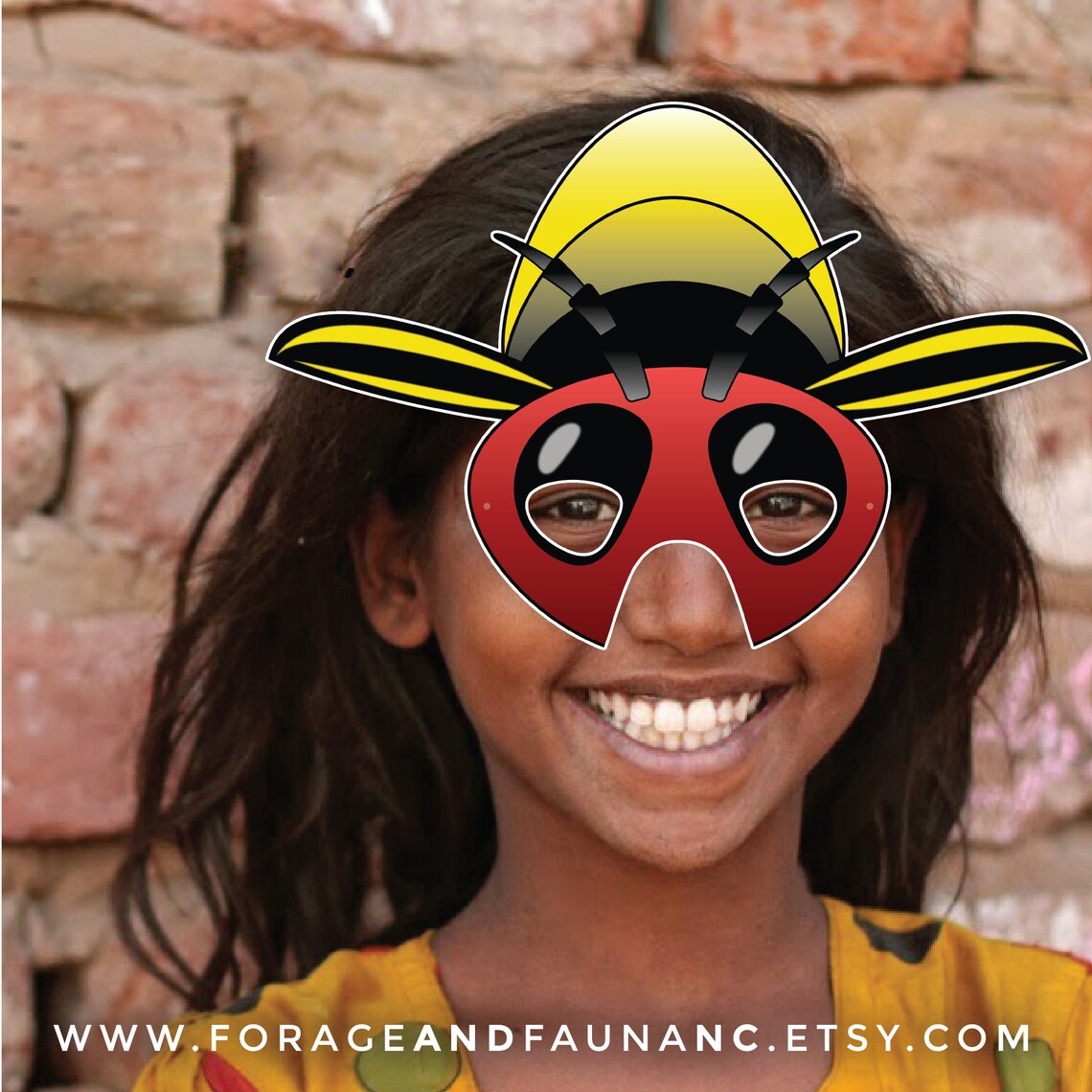 FireFly Printable Insect Mask Lightning Bug Costume for Kids | Etsy