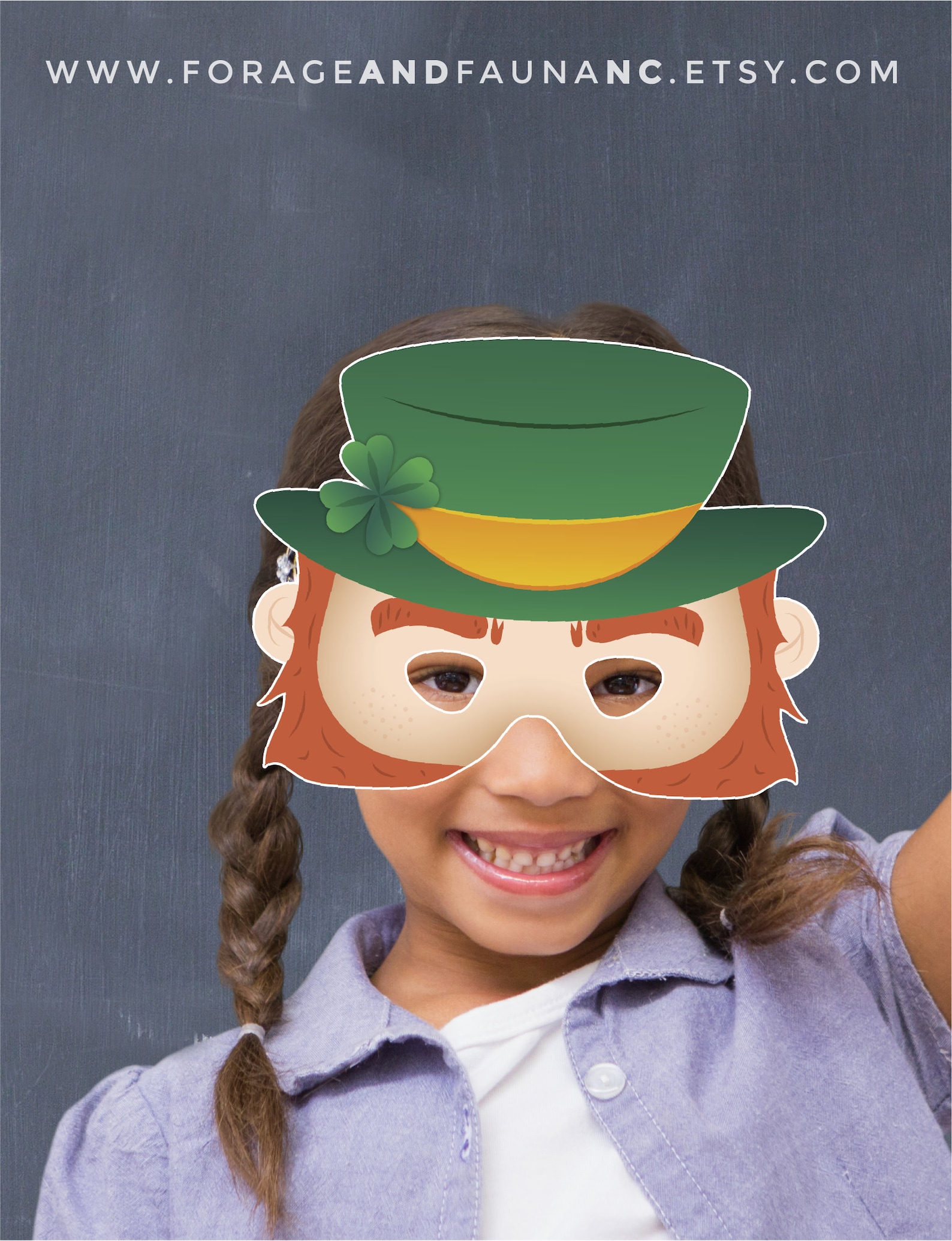 Leprechaun St Patty's Day Mask Printable Mask St Patricks Day Party ...