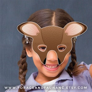 Deer Printable Costume Mask Doe Woodland Animal Mask | Etsy