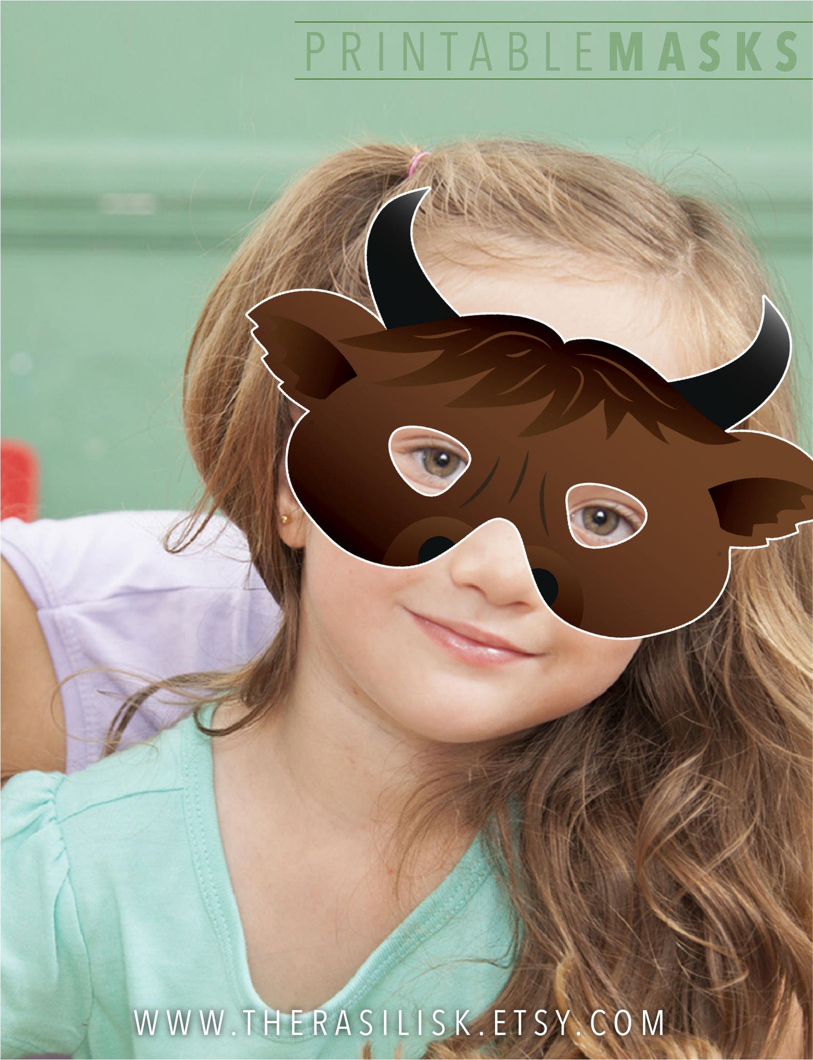 Printable Ox Mask 2021 Year of the Ox Lunar New Year Brown - Etsy