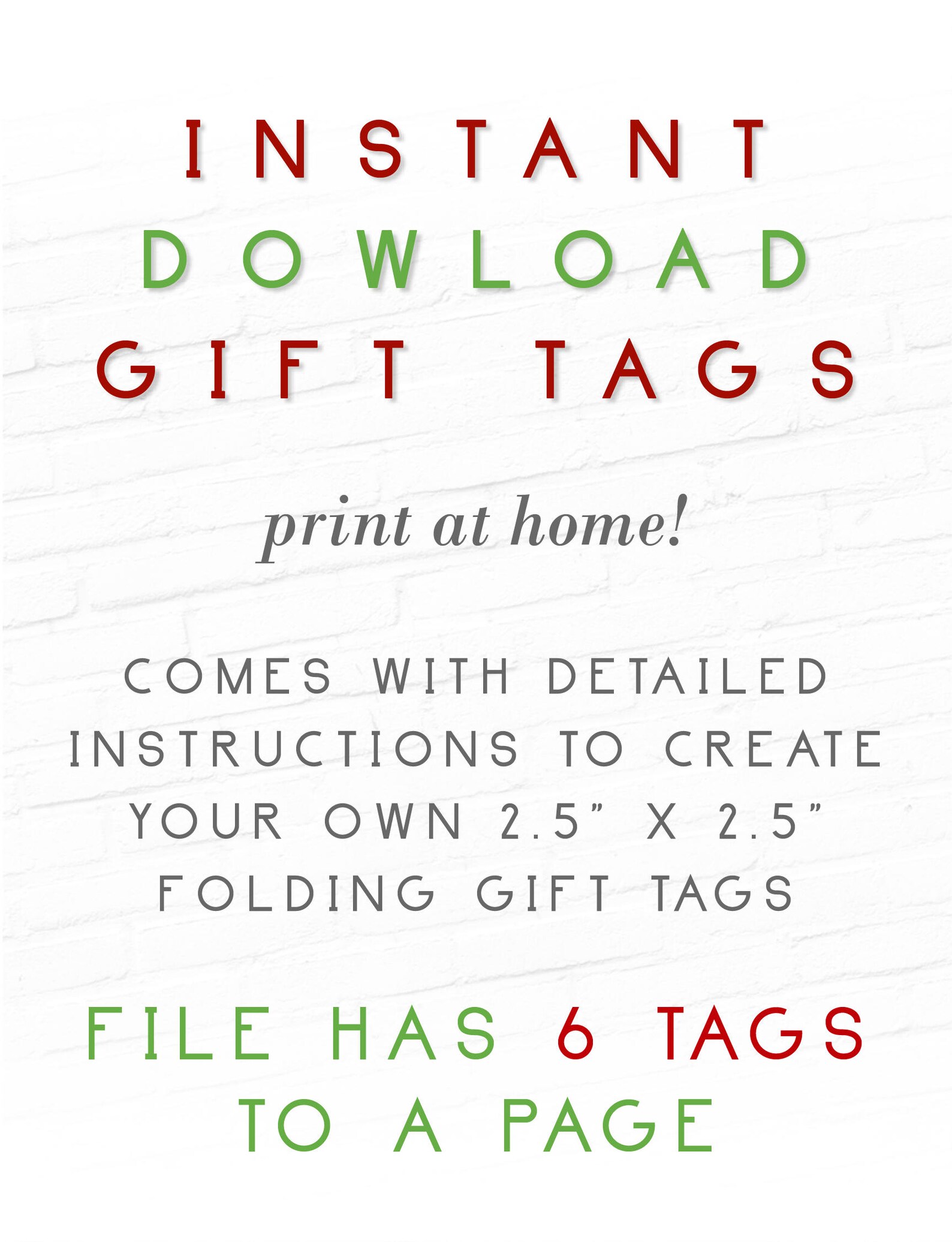 Printable Christmas Gift Tag Holiday Gift Labels Geeky Pixel - Etsy