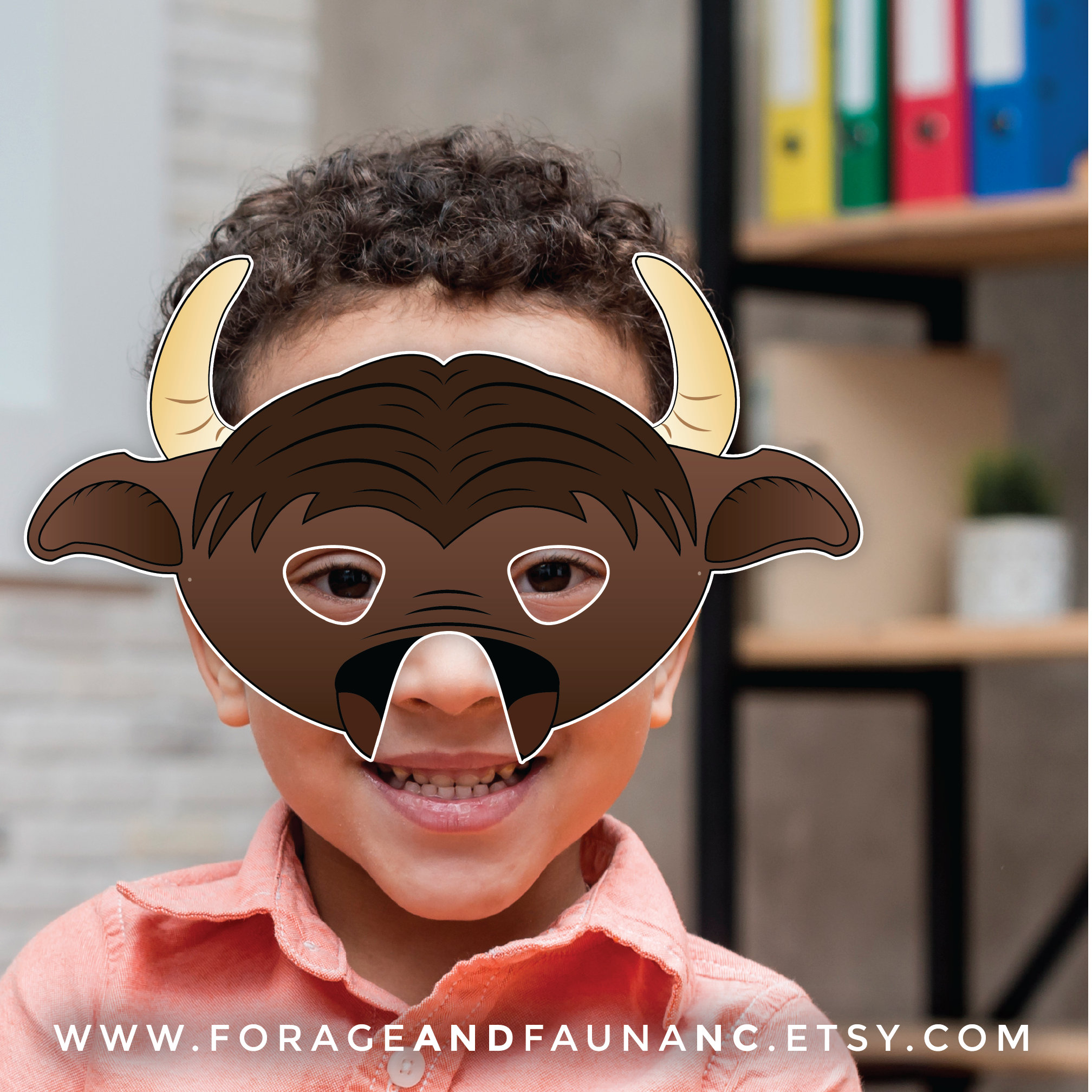 Buffalo Printable Mask Bison Mask Printable Animal Mask - Etsy Australia