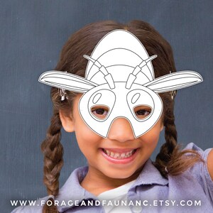 Firefly Printable Insect Mask Coloring Book Pages Lightning | Etsy