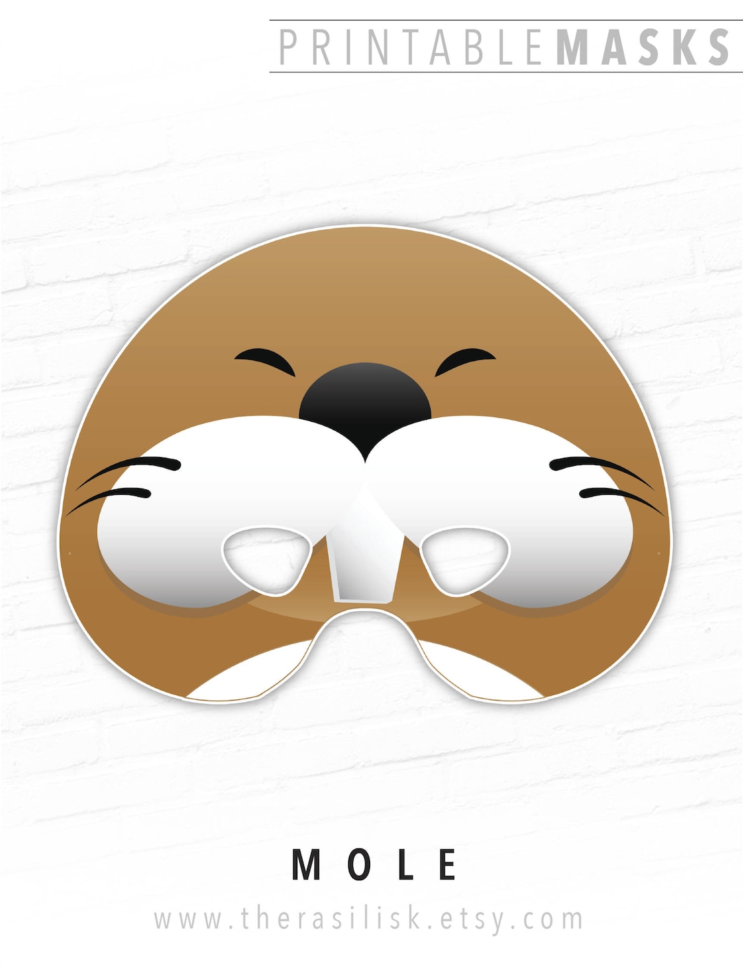 Mole Mask Party Halloween Costume Photo Booth Prop Mole - Etsy