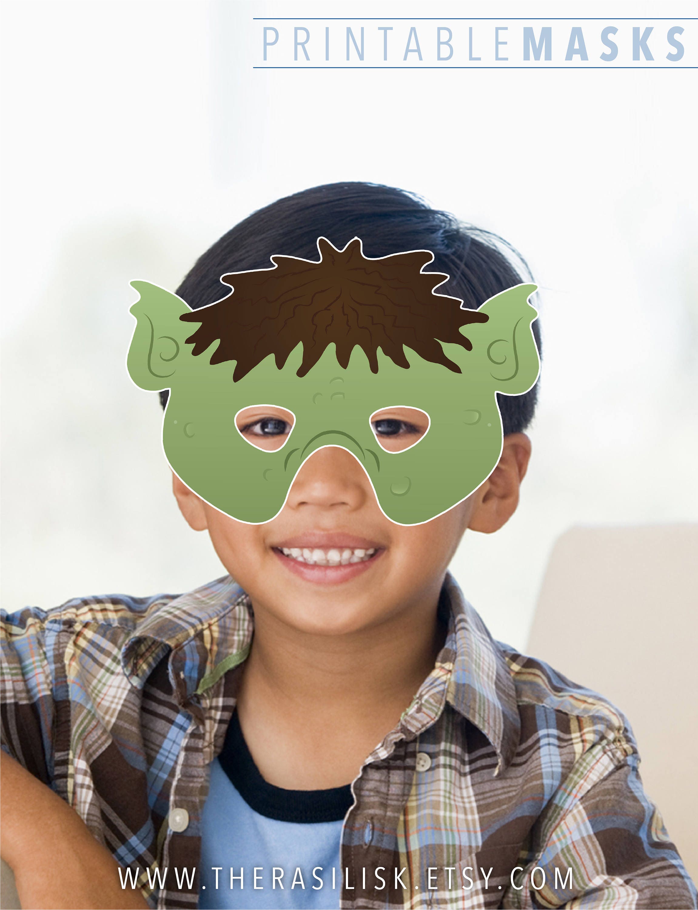 Halloween Mask Printable Mask Troll Mask Monster Mask Fairy | Etsy ...