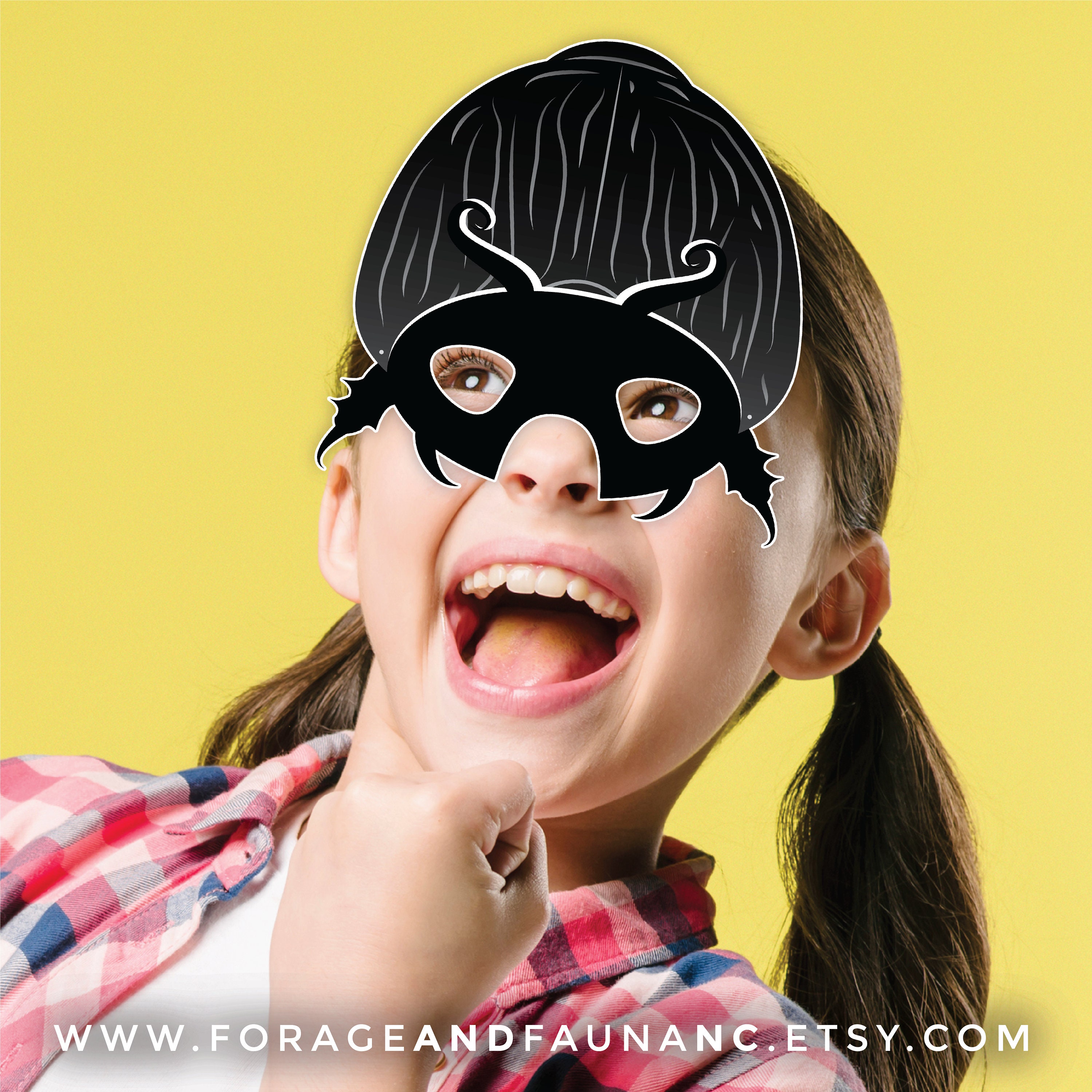 Scarab Mask Black Beetle Printable Insect Bug Costume Dung Beetle ...