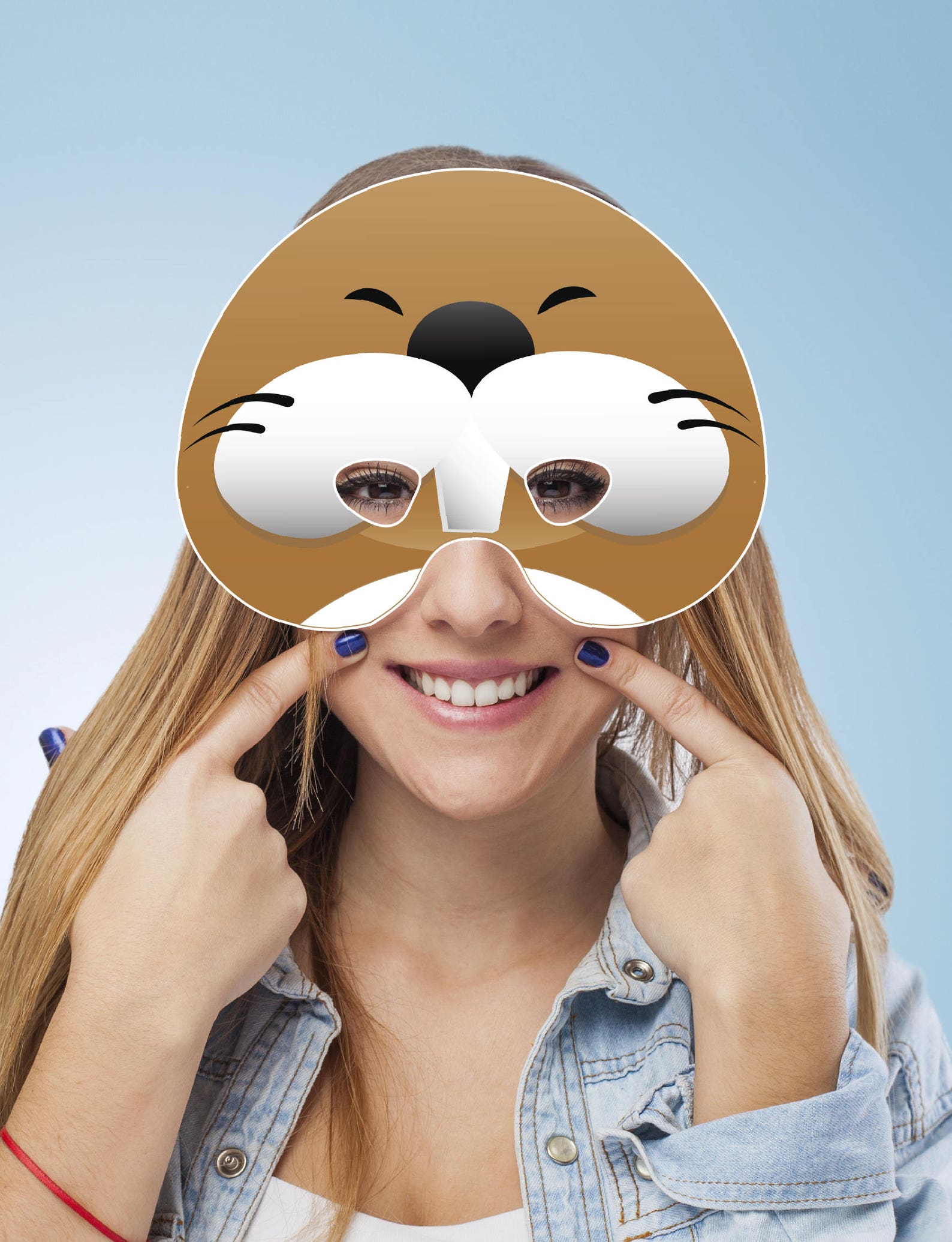 Mole Mask Party Halloween Costume, Photo Booth Prop, Mole Printable ...