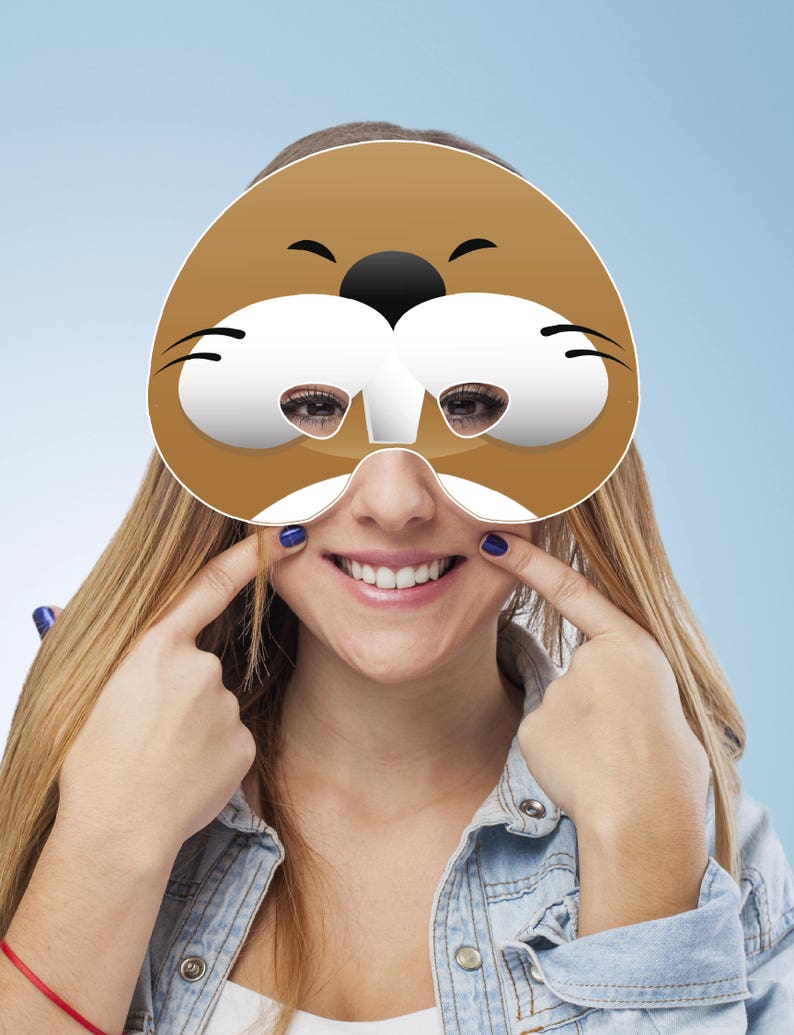 Mole Mask Party Halloween Costume, Photo Booth Prop, Mole Printable ...