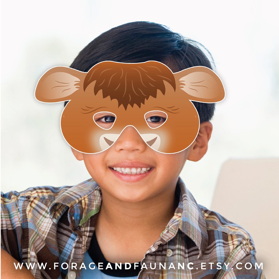 Brown Cow Printable Costume Face Mask Printable Nativity Mask | Etsy