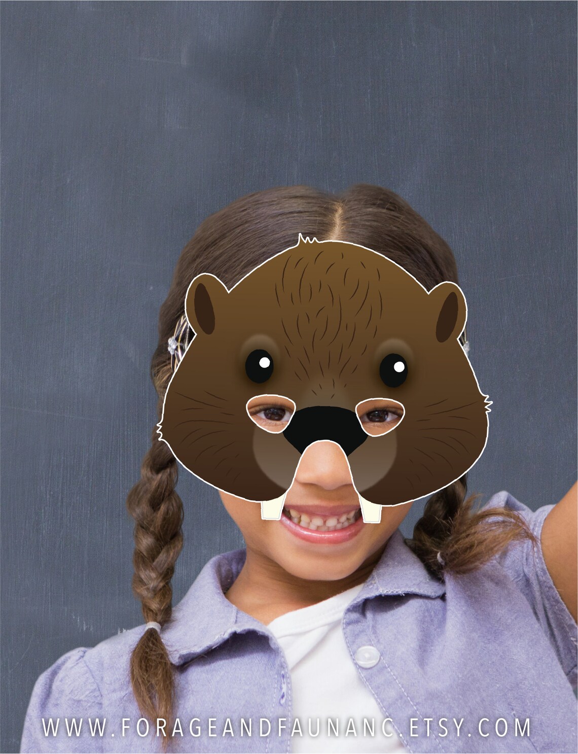 Groundhog Printable Mask Groundhog Day Beaver Mask - Etsy