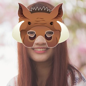 Warthog Mask Wild Boar Mask Printable Mask Animal Mask Wild | Etsy