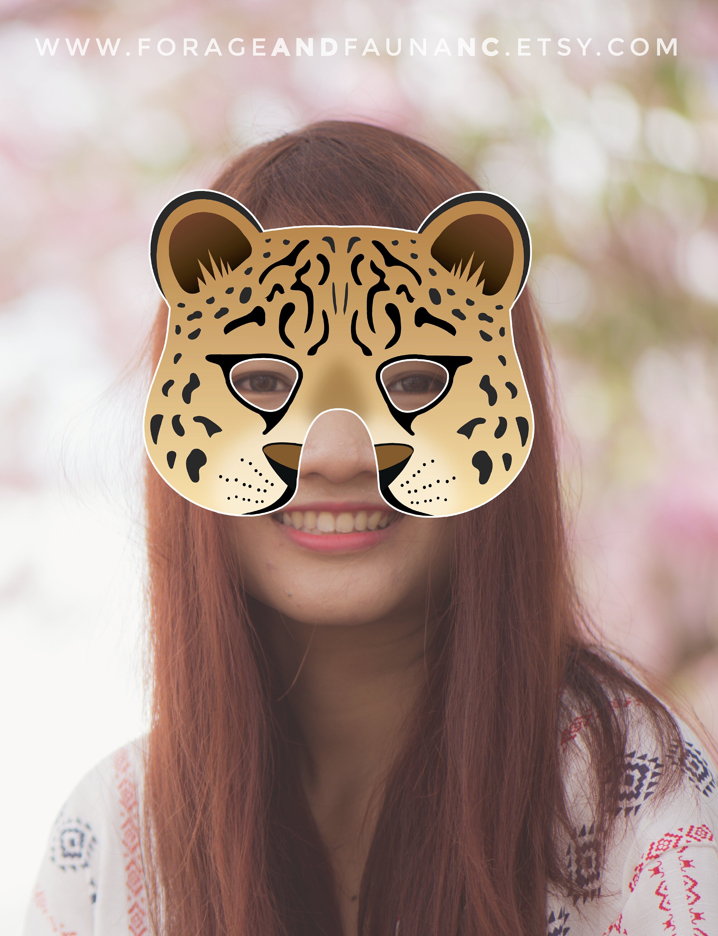 Printable Leopard Mask Wild Cat Printable Mask Jaguar Mask | Etsy UK