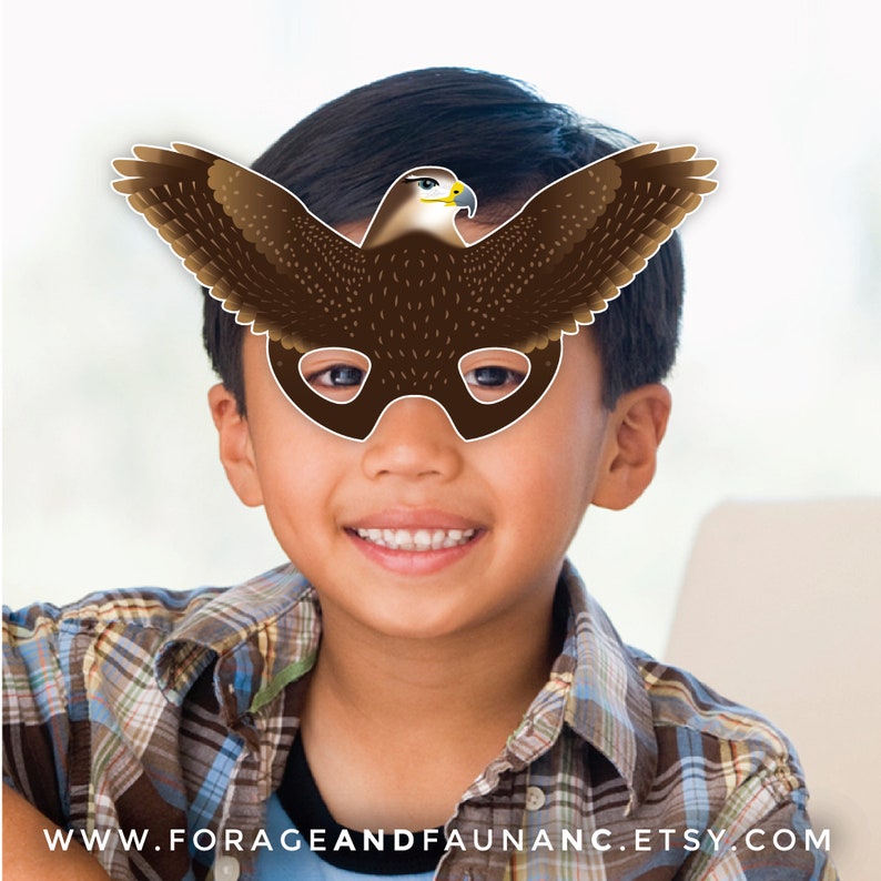 Printable Hawk Mask Halloween Party Printable Falcon Mask Bird Masks ...