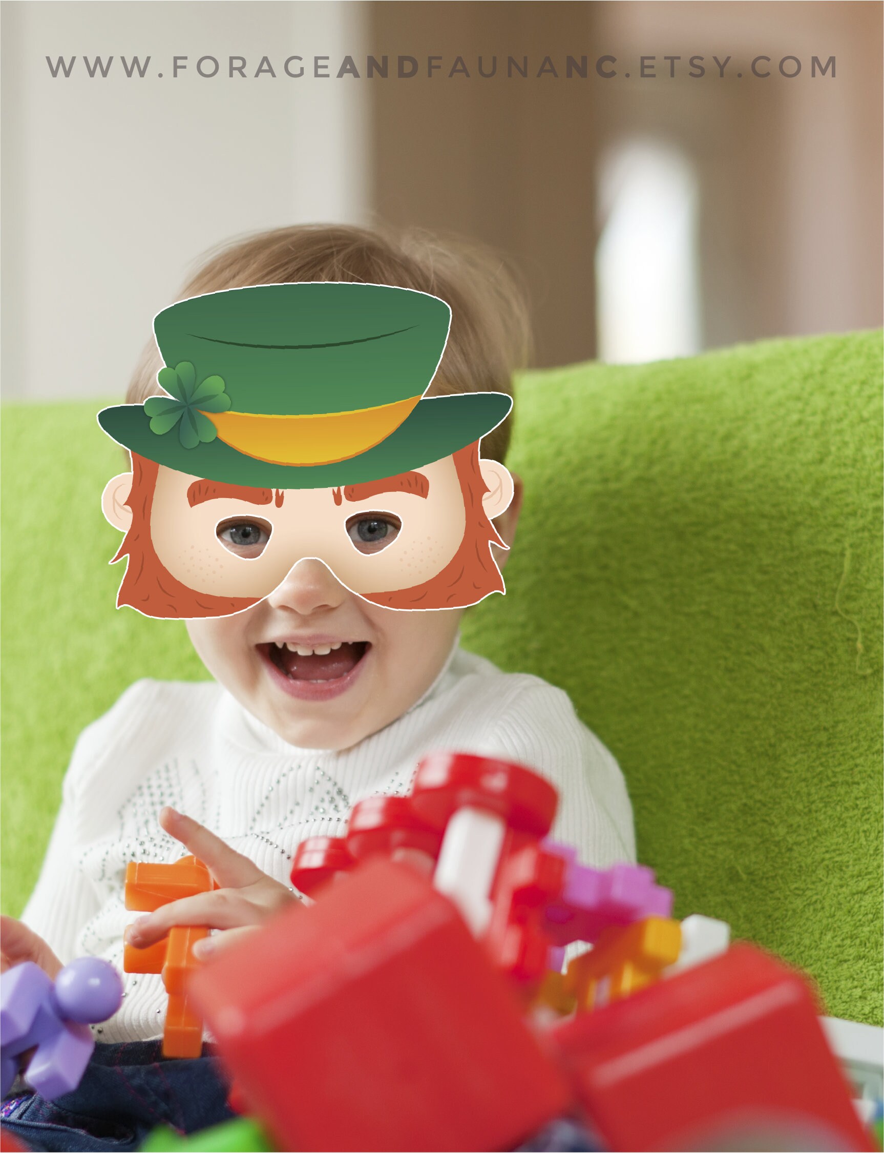 Leprechaun St Patty's Day Mask Printable Mask St Patricks Day Party ...