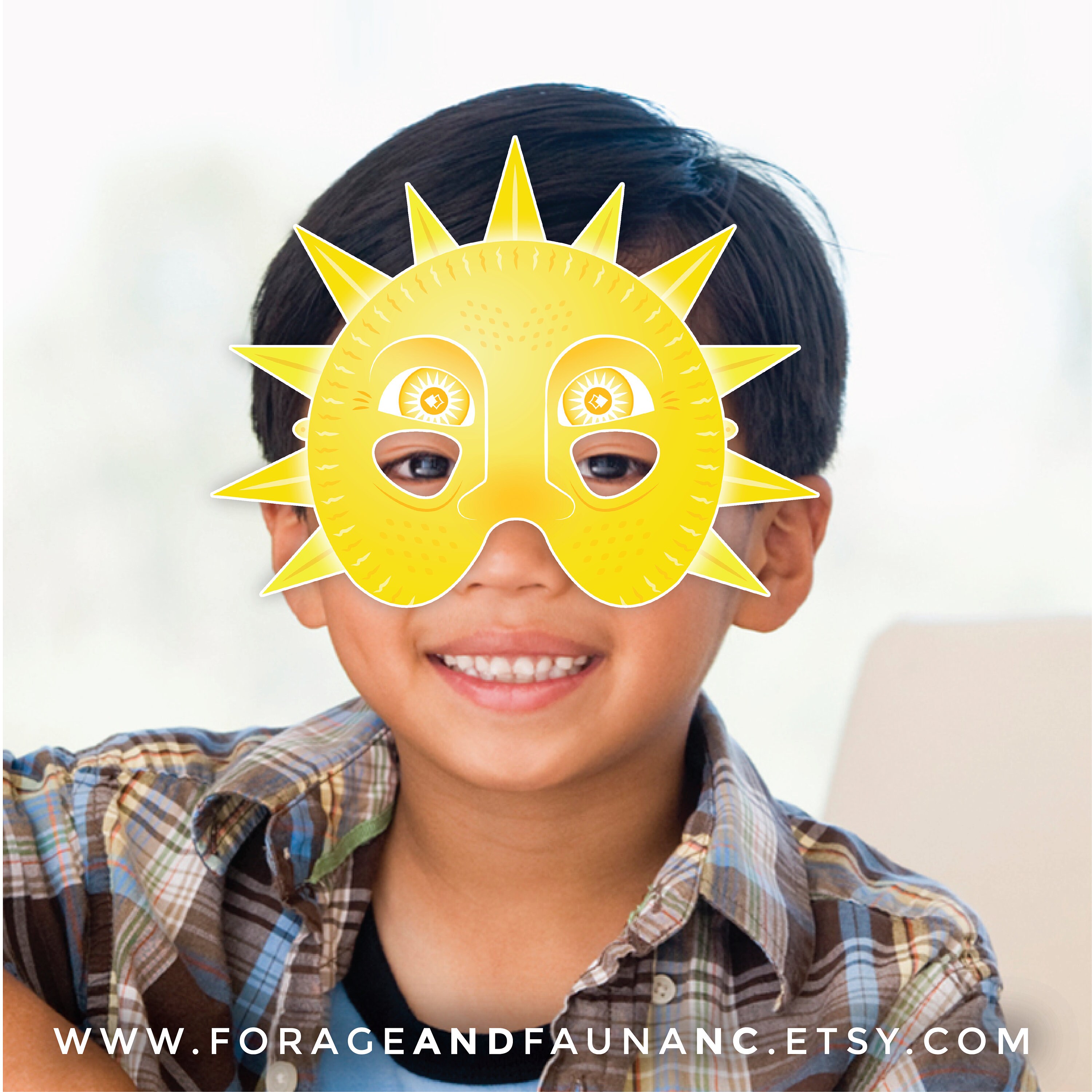 The Sun Printable Halloween Mask Solar Body Star Outer Space | Etsy