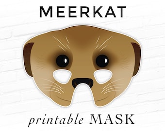 Meerkat Printable Animal Mask Costume DIY Paper Mask Meer Kat - Etsy