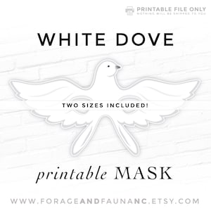 White Dove Printable Mask Nativity Scene Theater Masks Pigeon Rock Dove ...